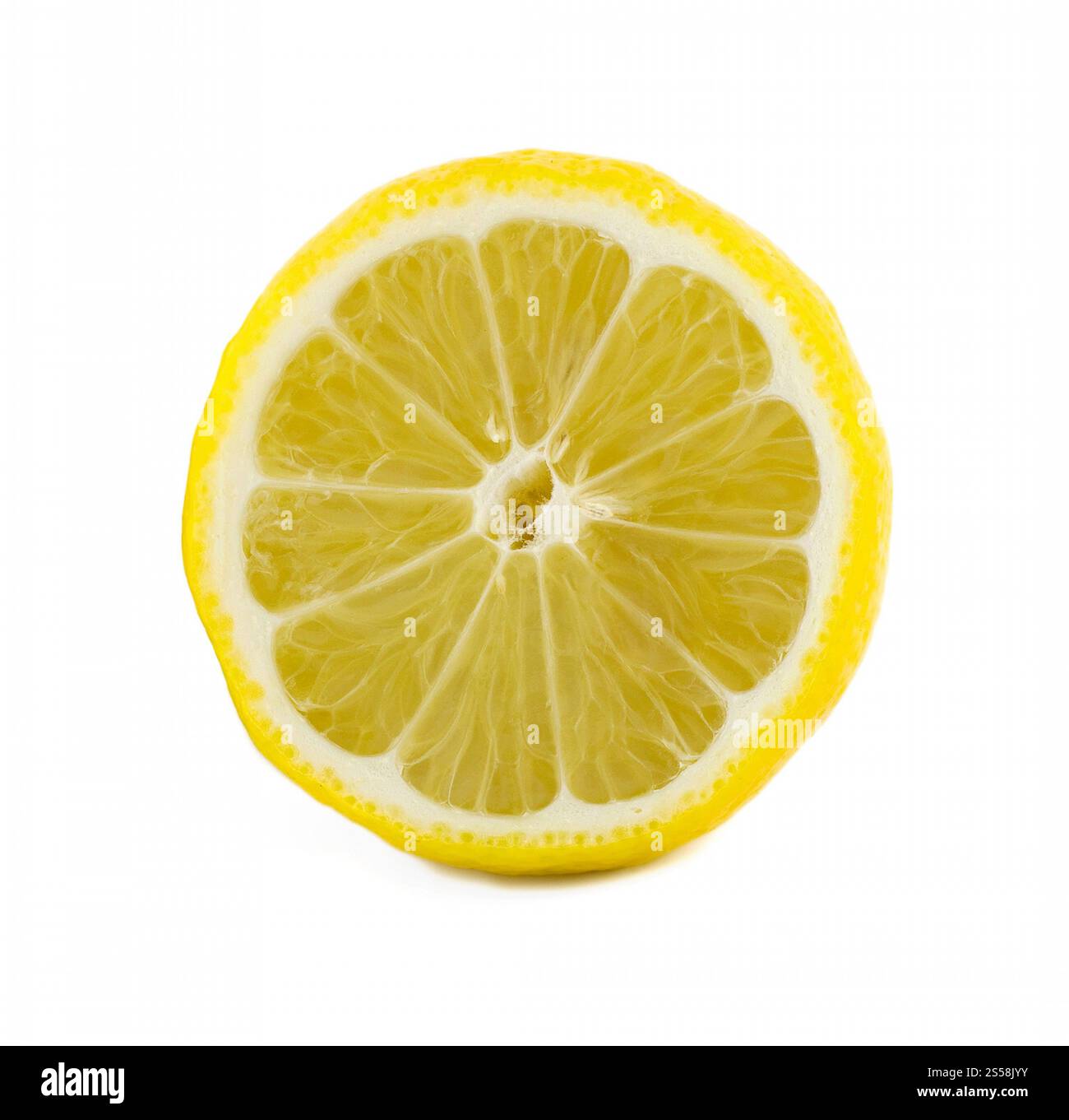 Slice of fresh lemon isolated on white background. Slice of fresh lemon ...