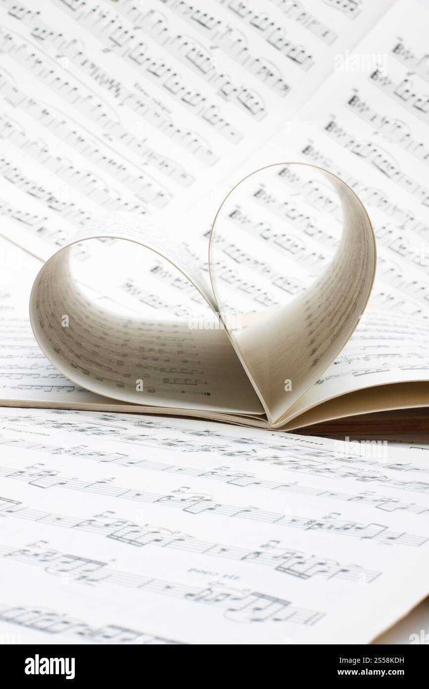 old sheet music background or texture. old sheet music Stock Photo - Alamy