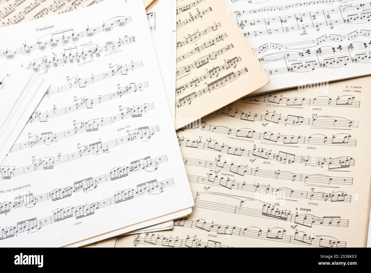 old sheet music background or texture. old sheet music Stock Photo - Alamy