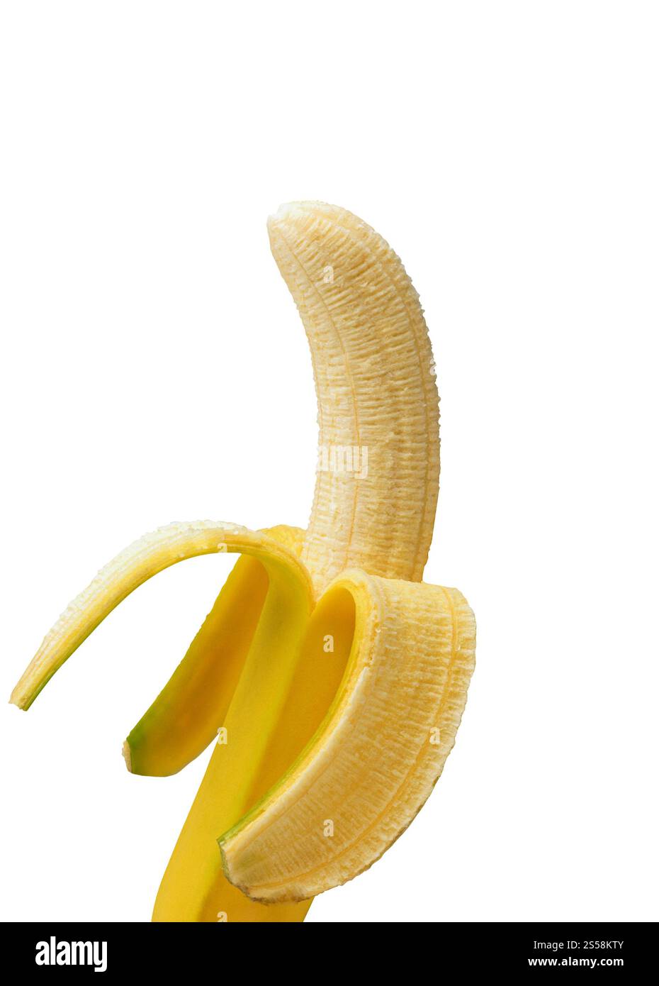 Open banana isolated on a white background. Open banana isolated Stock ...