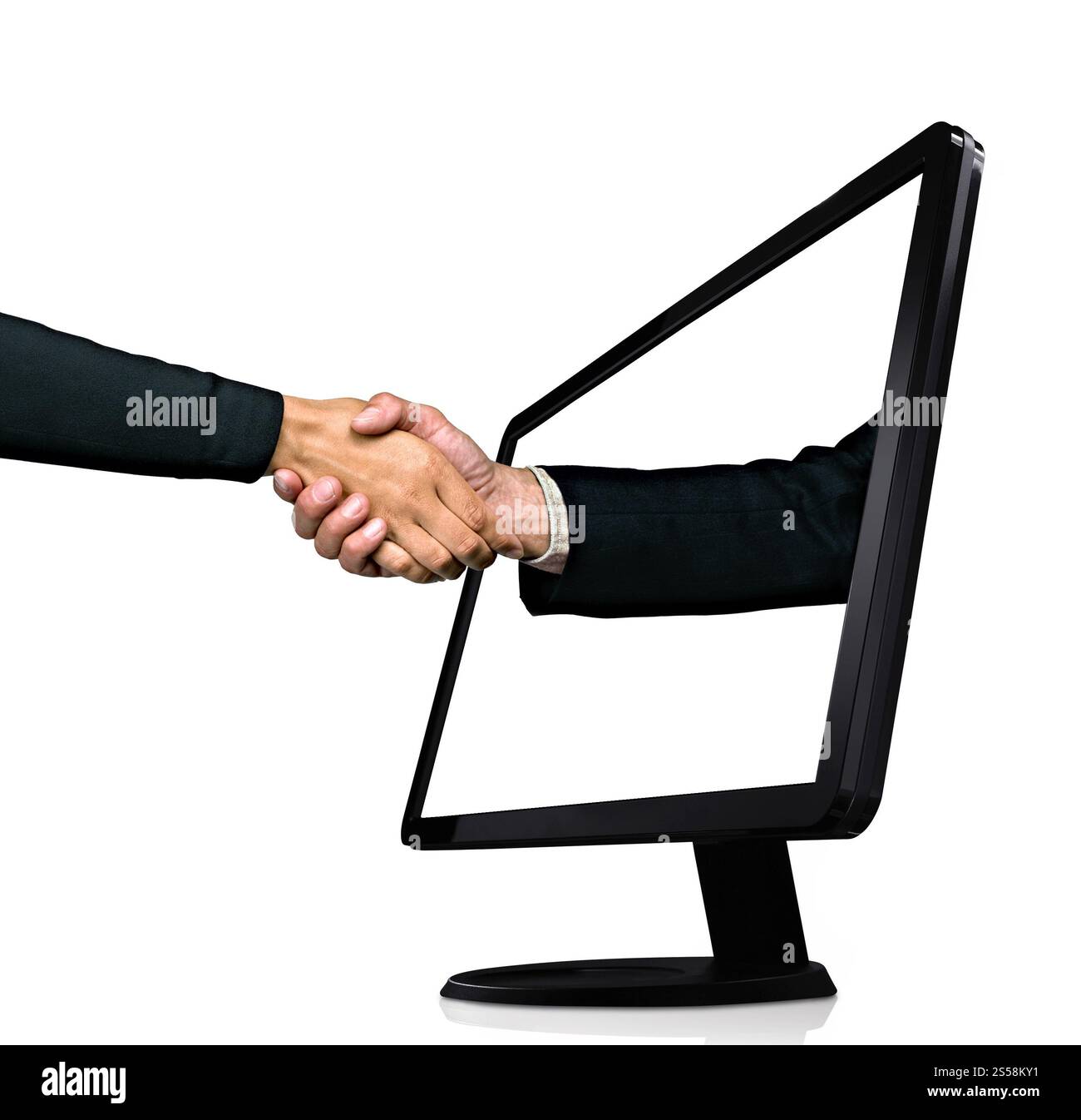handshake isolated a white background. handshake Stock Photo - Alamy