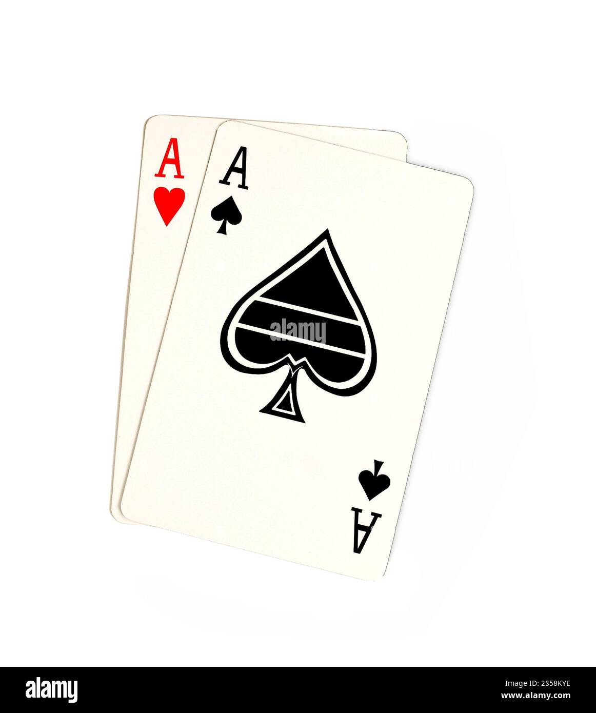 Pocket Aces isolated a white background. Pocket Aces Stock Photo - Alamy