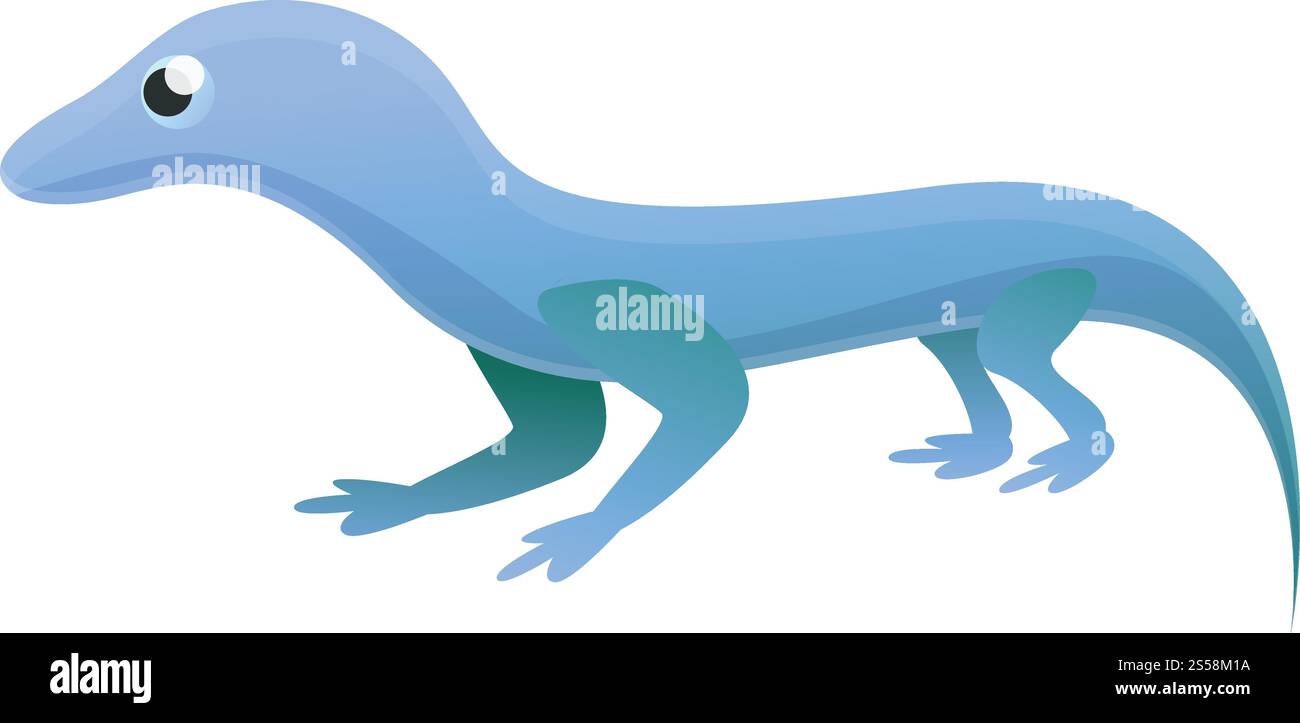 Blue lizard icon. Cartoon of blue lizard vector icon for web design ...