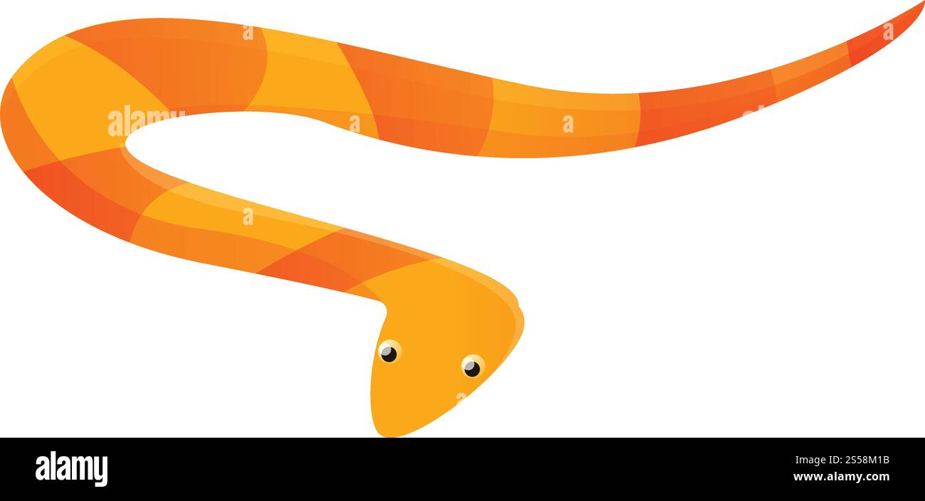 Red yellow snake icon. Cartoon of red yellow snake vector icon for web ...