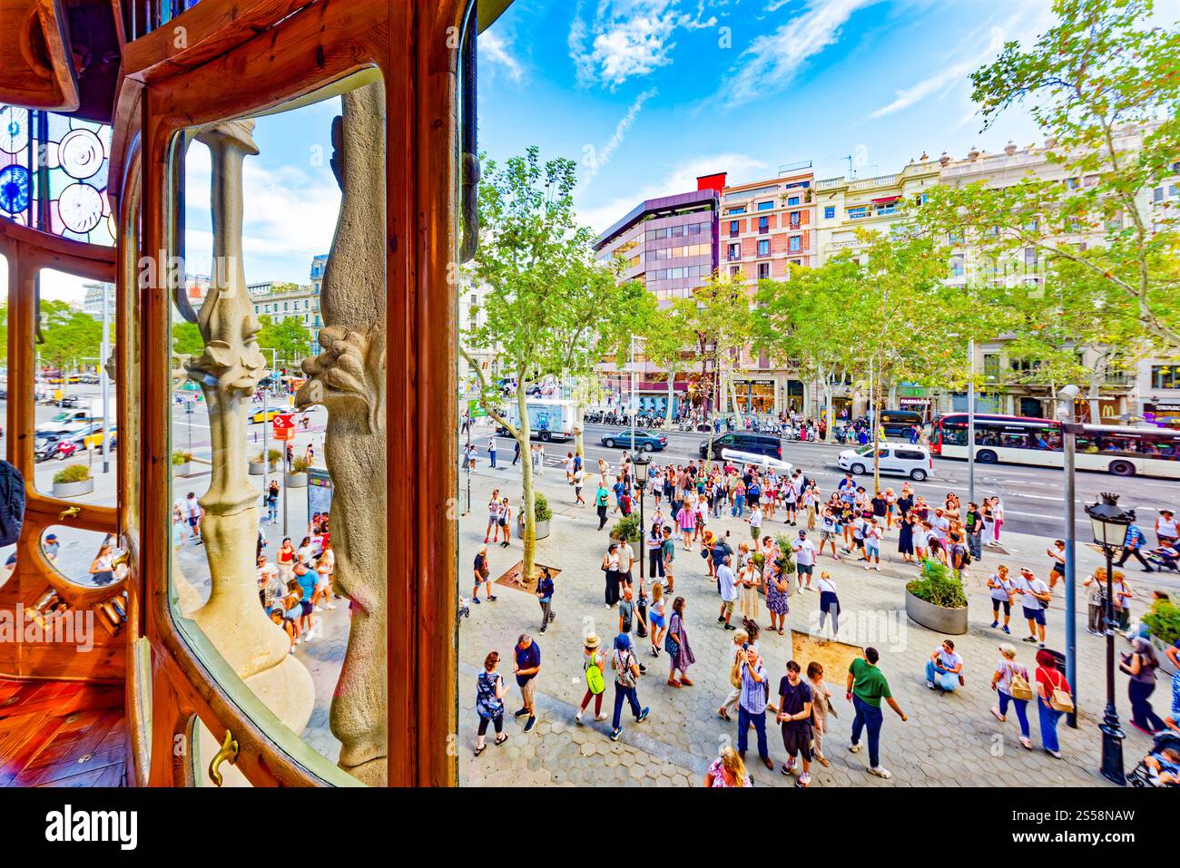 Interior and inner chambers Gaudi's creation- House Casa Batllo. Spain ...