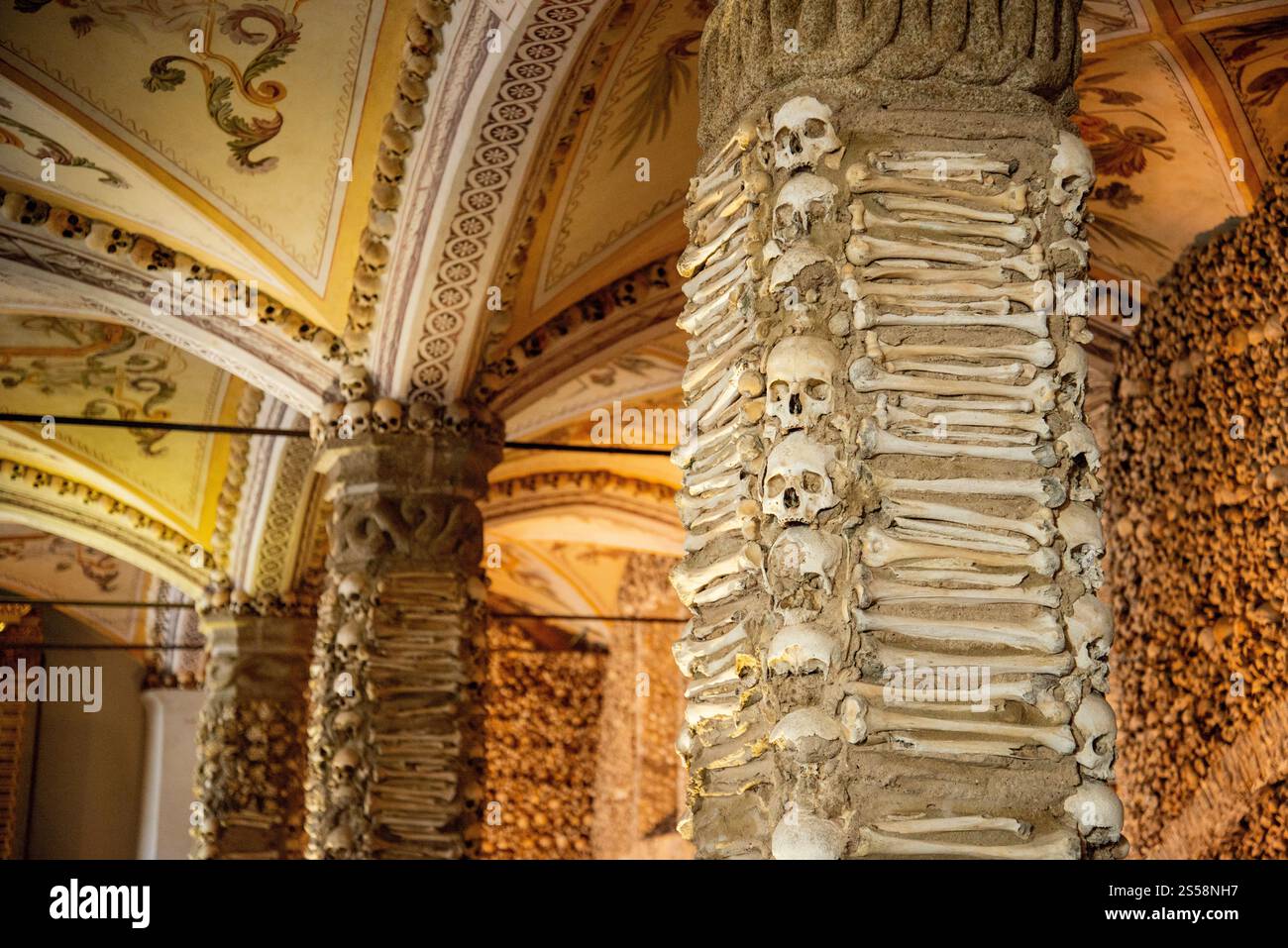 Human Bones at the Capela dos Ossos at the St Francis Church or igreja ...