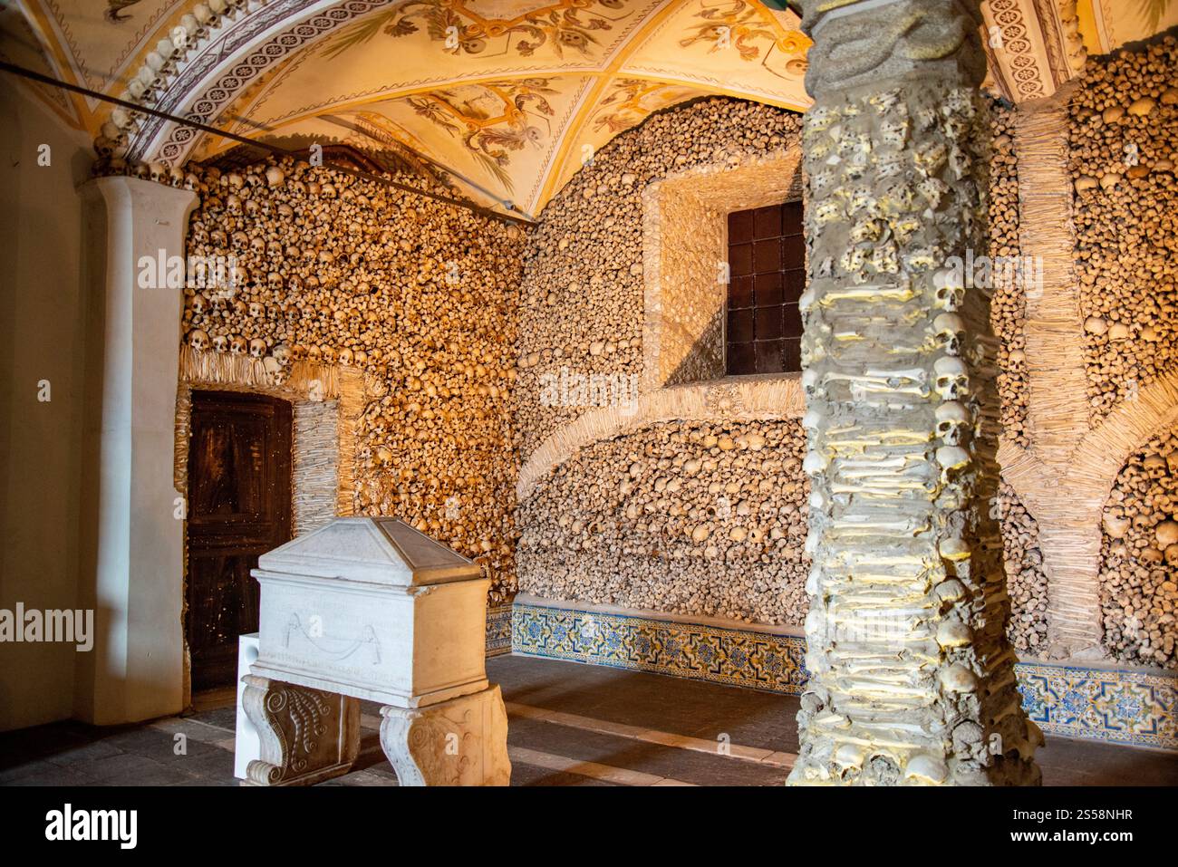 Human Bones at the Capela dos Ossos at the St Francis Church or igreja ...