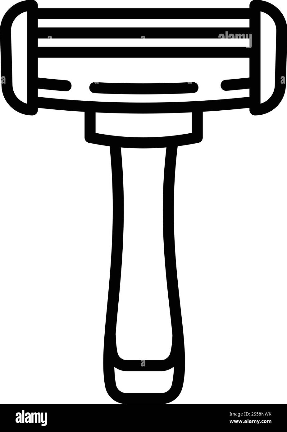 Plastic razor icon. Outline plastic razor vector icon for web design ...