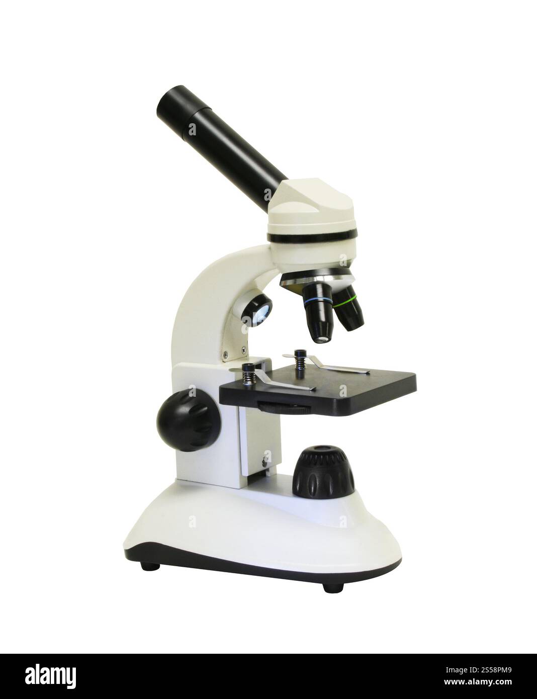 Microscope isolated on white background. Microscope Stock Photo - Alamy