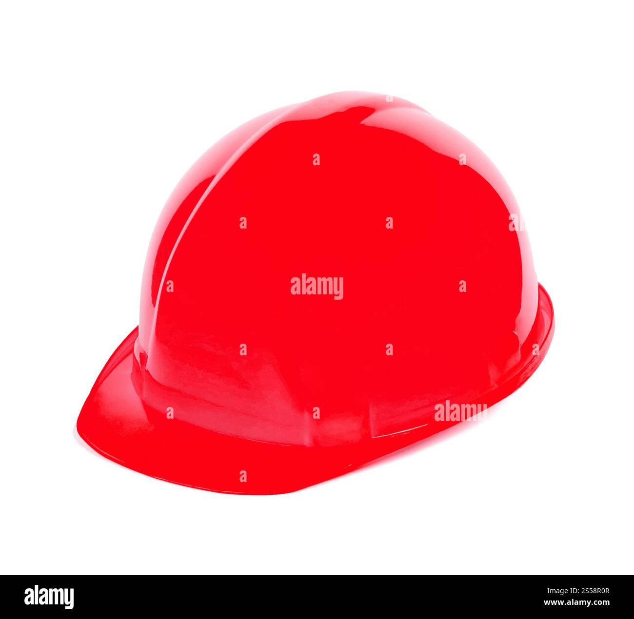 safety red helmet for workers isolated on white background. Isolated ...