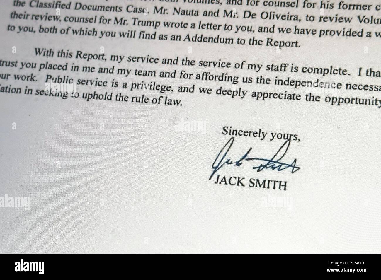 January 14, 2025, United States of America: Excerpt from DOJ Special ...