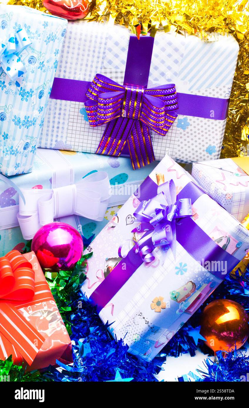 Gift boxes background or texture. Gift boxes background Stock Photo - Alamy