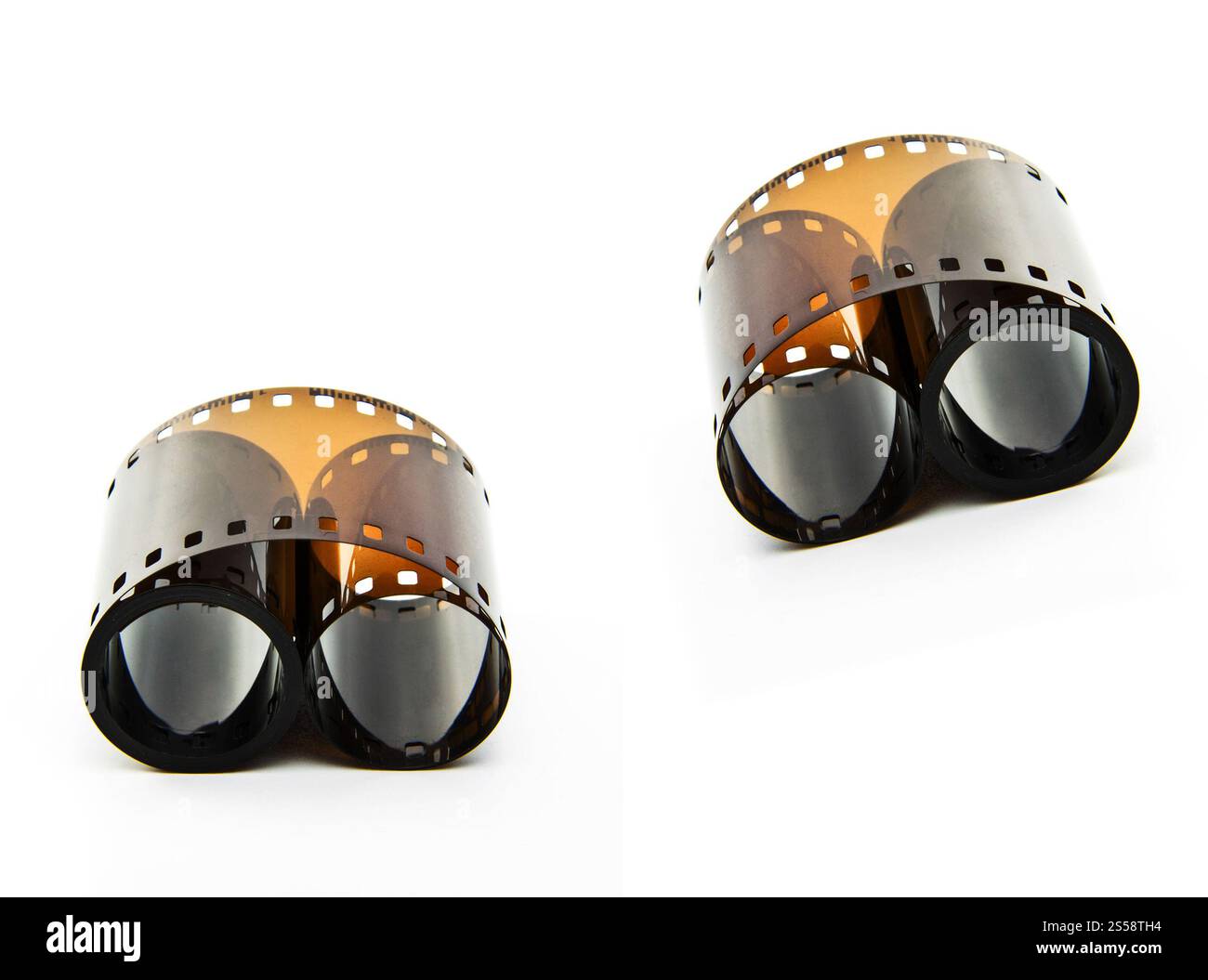 film strip rolls isolated on white background. film strip rolls Stock ...
