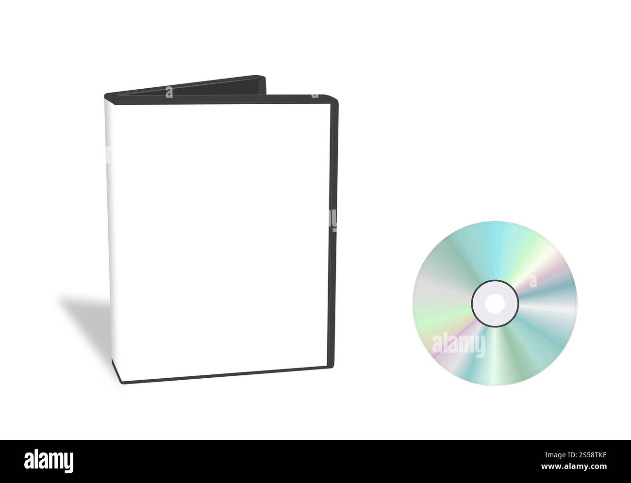 Open DVD box isolated on white background. Open DVD box with cd ...