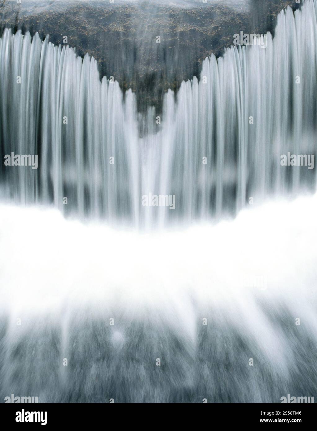 Beautiful cascading waterfall over natural rocks. waterfall close-up ...