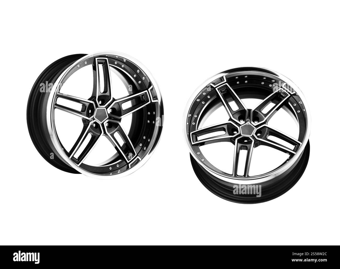 Alloy rims isolated on white background. Alloy rims Stock Photo - Alamy