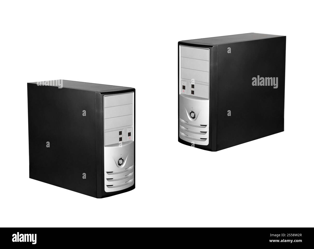Computer cases isolated on white background. Computer cases isolated ...
