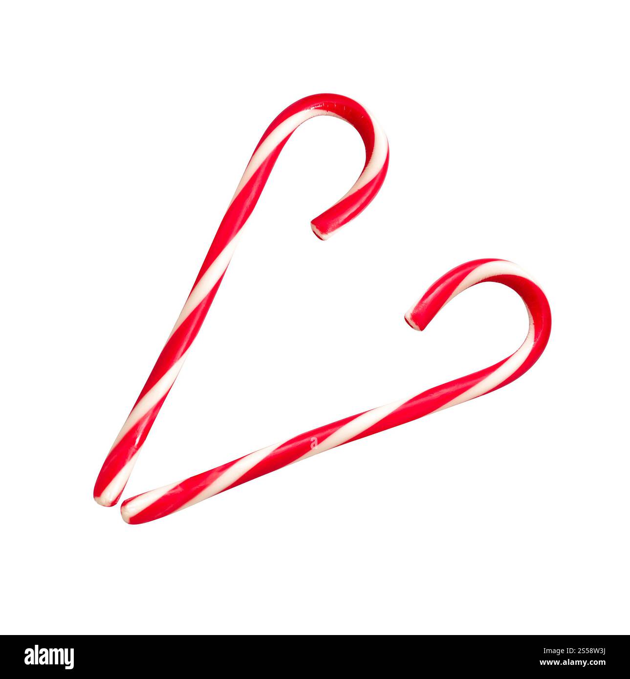 heart from lollipop canes isolated on white. heart from lollipop canes ...