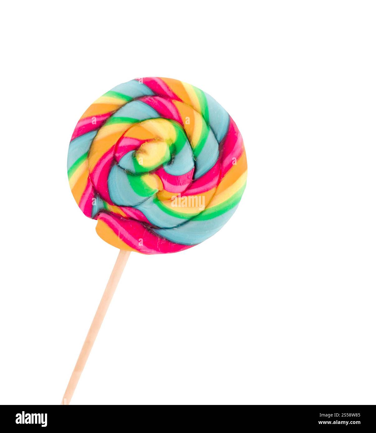 Colorful spiral lollipop isolated on white. Colorful spiral lollipop ...