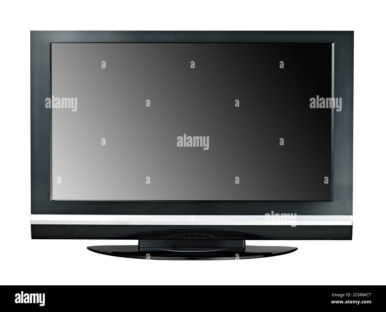 Modern widescreen lcd tv monitor isolated on white background. Modern ...