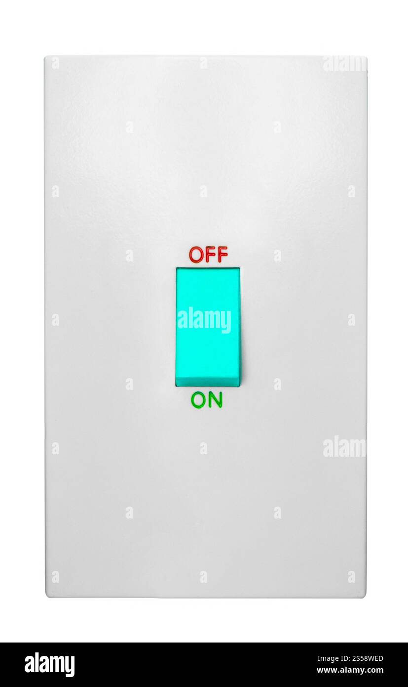 Light Switch isolated on white background. Light Switch Stock Photo - Alamy
