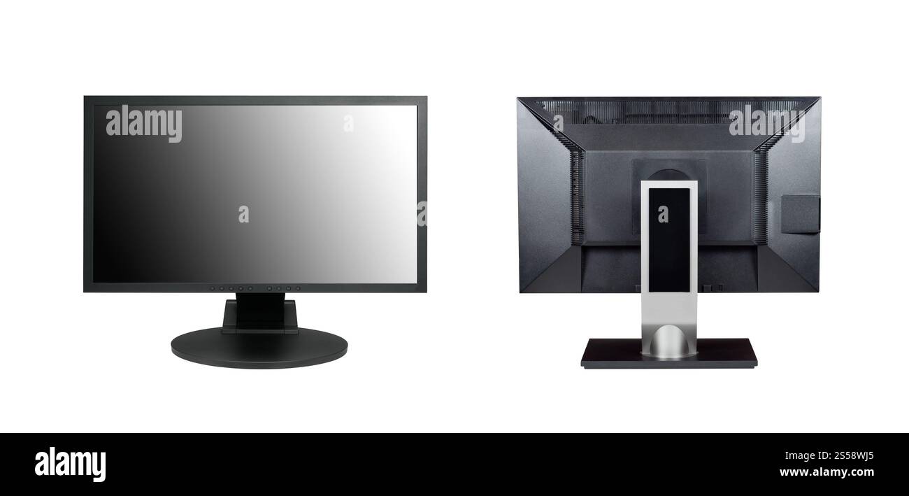 Two monitors isolated on white background. Two monitors isolated Stock ...