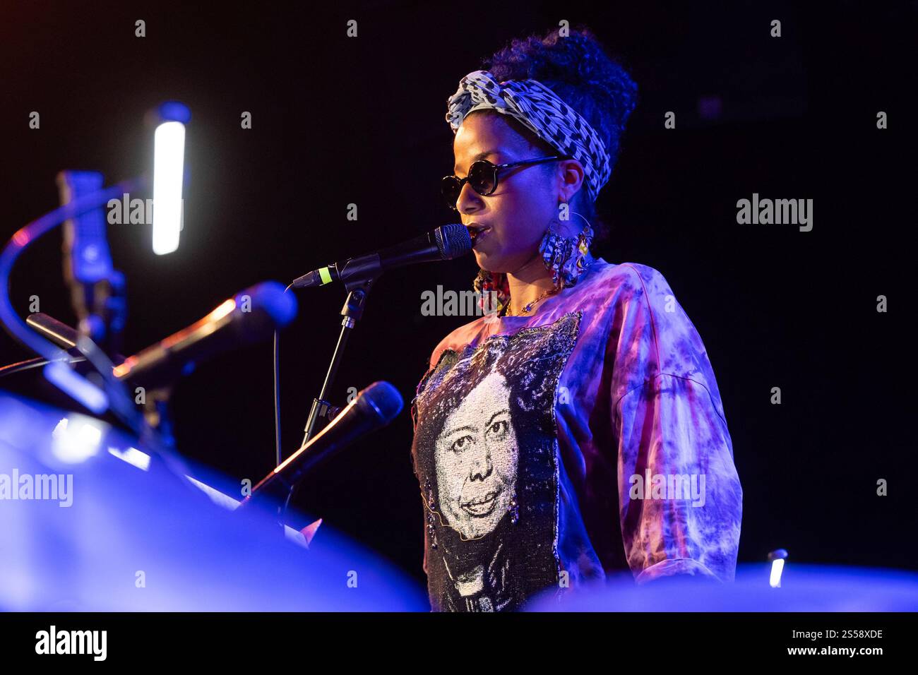 New York, USA. 13th Jan, 2025. Aja Monet performs during Winter ...