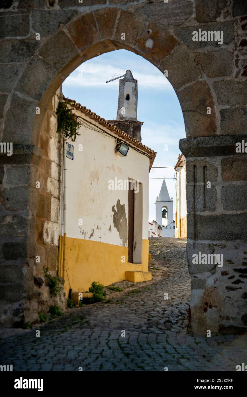 a Gate at the Castelo de Redondo in the Town of Redondo in Alentejo in ...