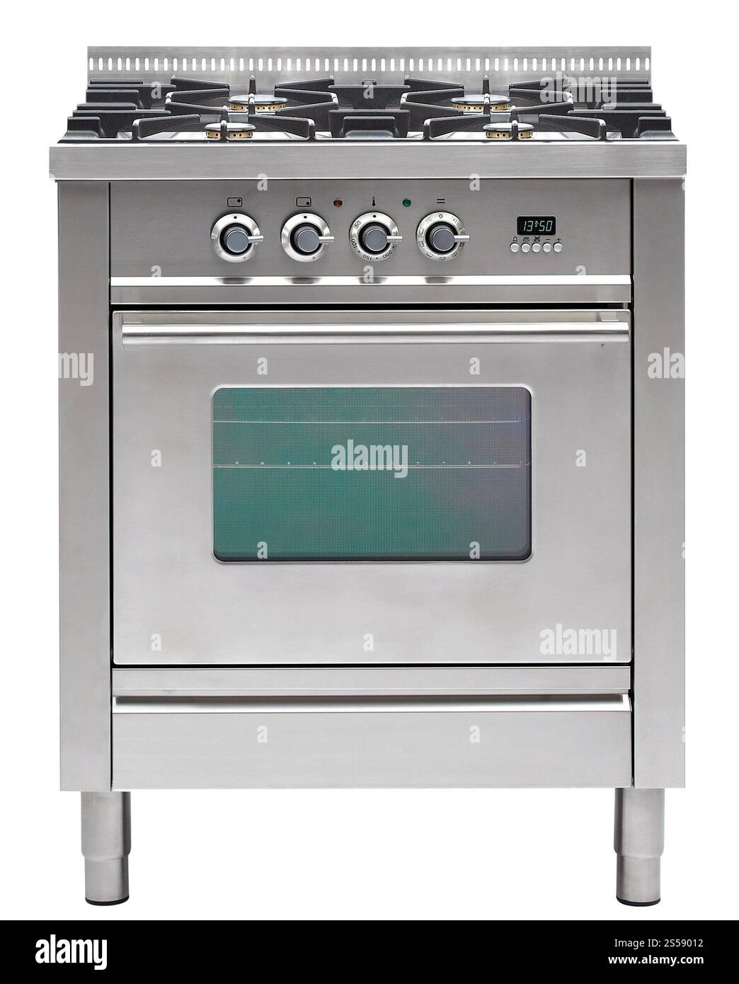 gas cooker over isolated on white background Stock Photo - Alamy