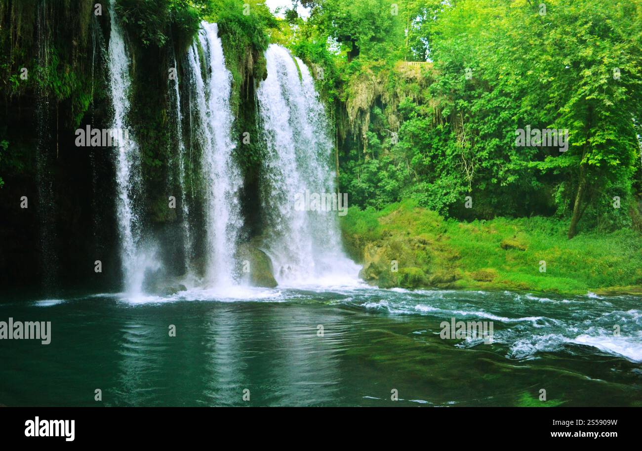 waterfalls in Antalya background or texture. waterfalls in Antalya ...