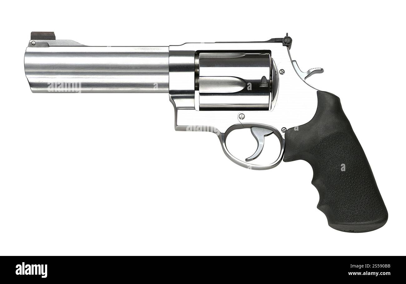 Revolvers isolated on white background Stock Photo - Alamy