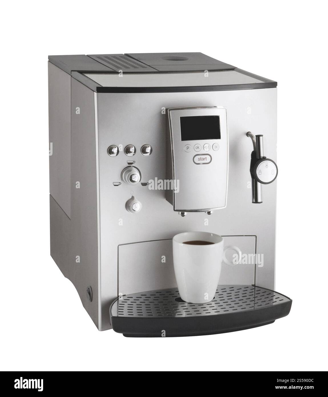 Expresso coffee machine isolated on white background. Expresso coffee ...