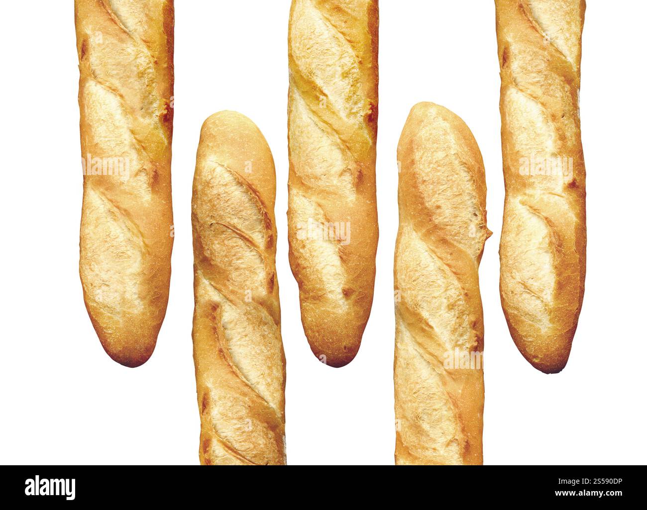 French Bread Baguette isolated on white background. French Bread ...