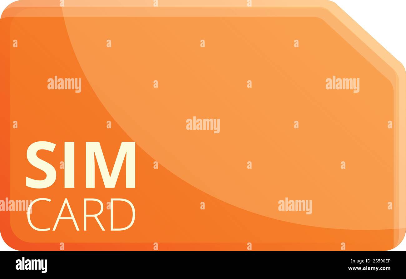 Gsm sim card icon. Cartoon of gsm sim card vector icon for web design ...