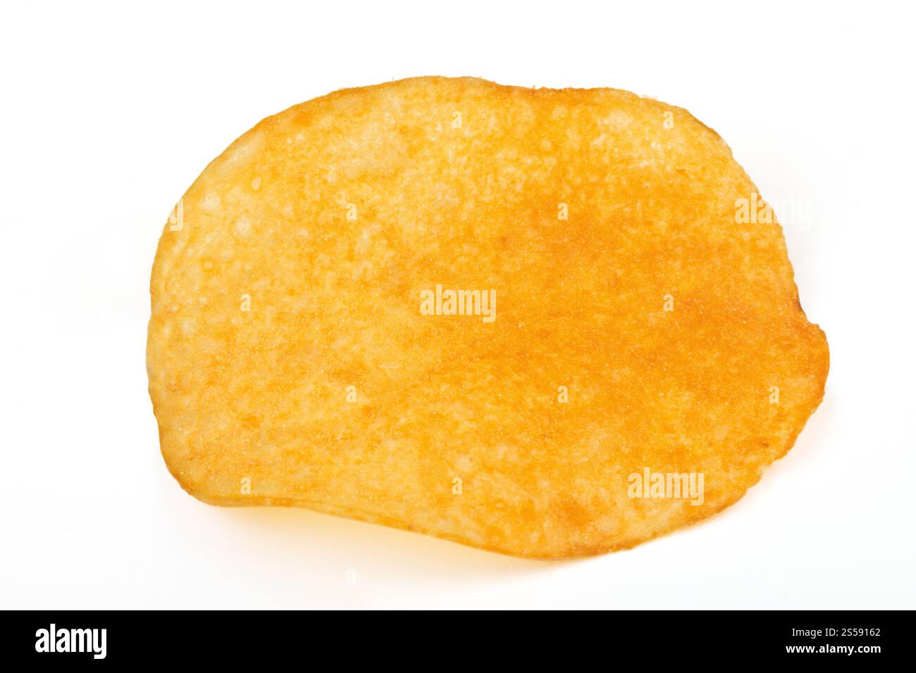 One potato chips isolated on a white background. One potato chips Stock ...