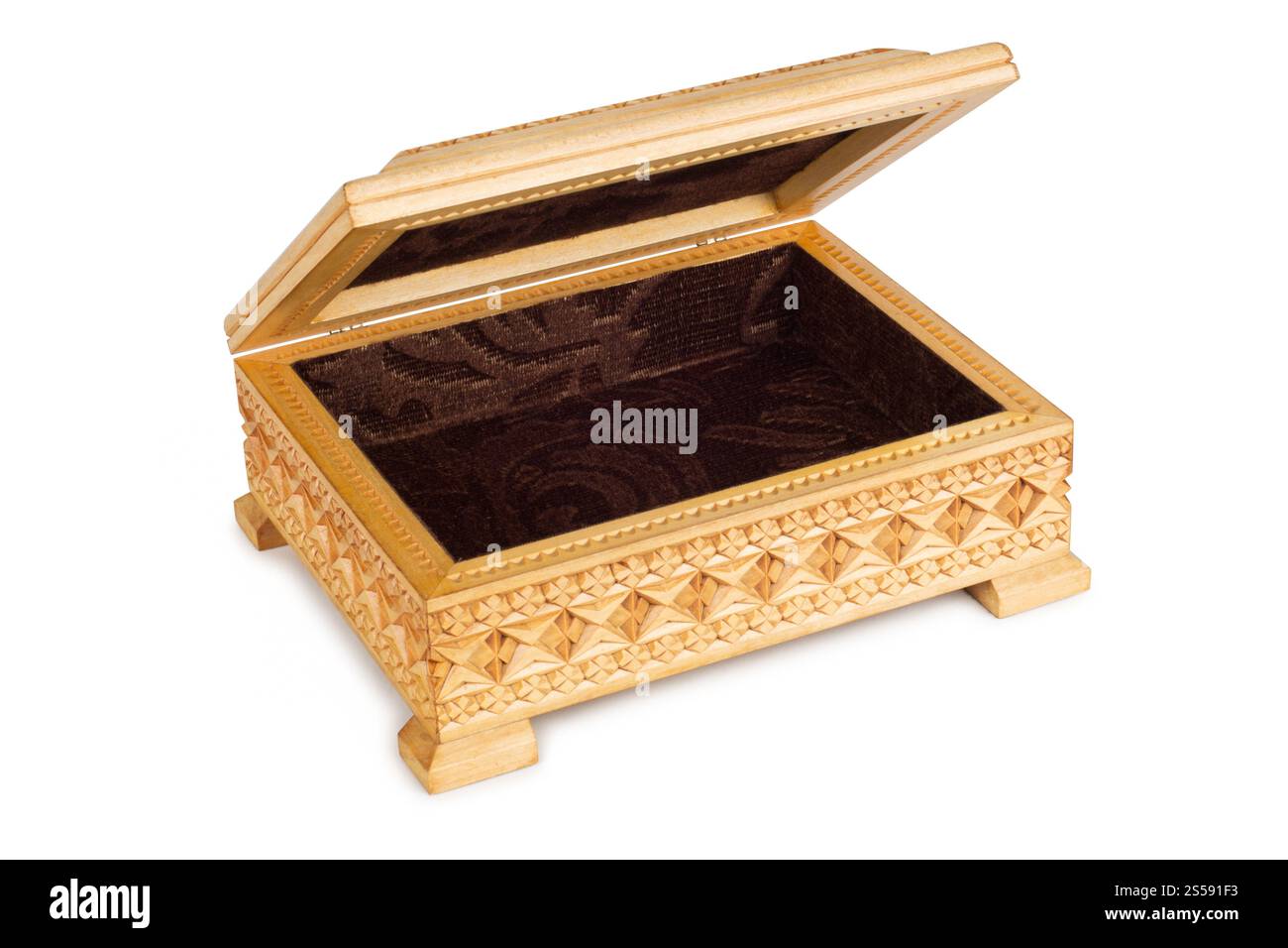 Open antique chest isolated on white background. Open antique chest ...