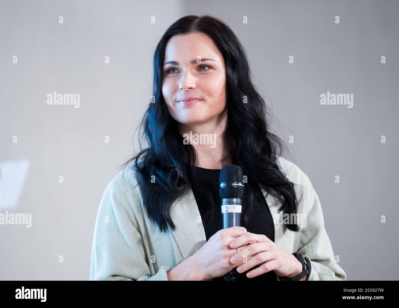 Former skier Anna Veith on Monday, January 13, 2025, at a presentation ...