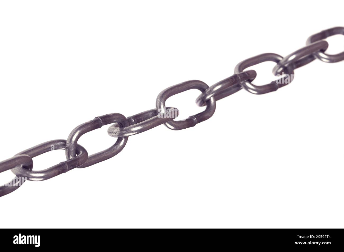 Steel chain isolated on white background. Steel chain Stock Photo - Alamy