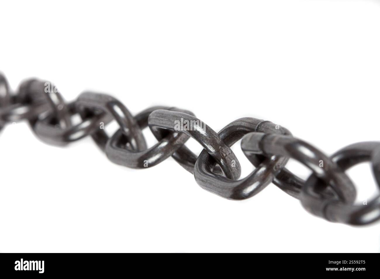 Metal chain parts isolated on white background. Metal chain parts Stock ...