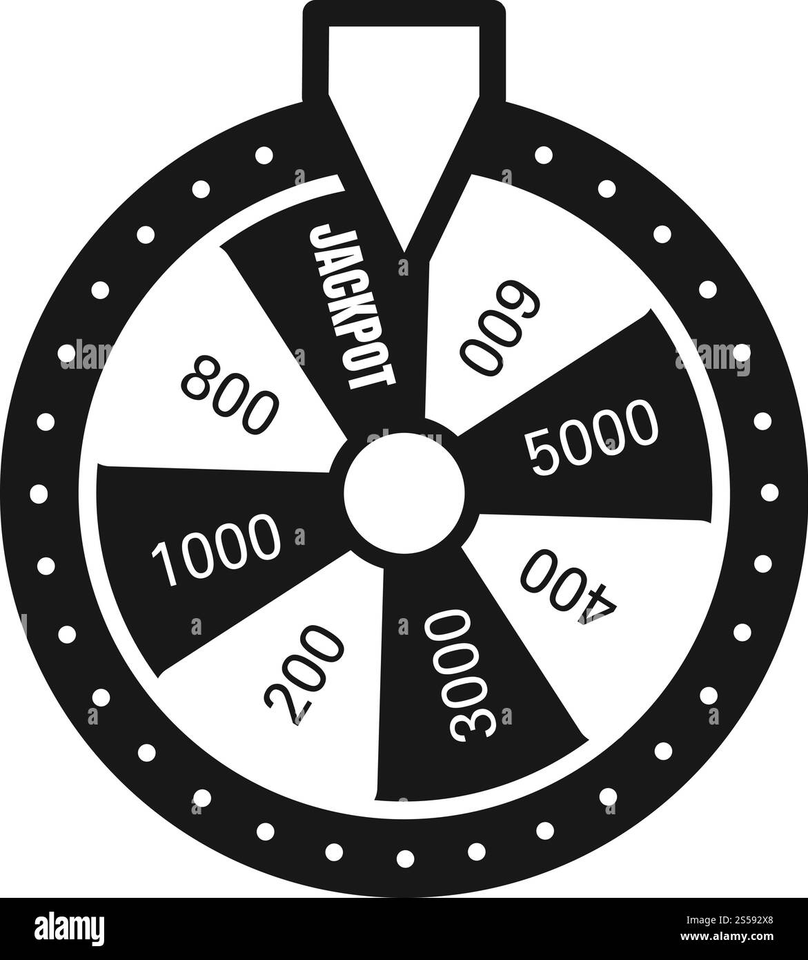 Fortune wheel icon. Simple illustration of fortune wheel vector icon ...