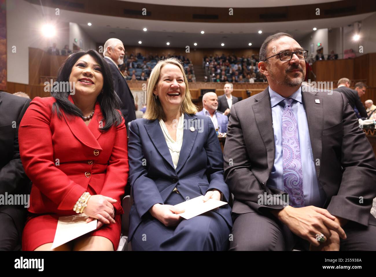 Phoenix, Arizona, USA. 13th Jan, 2025. Arizona Treasurer KIMBERLY YEE ...