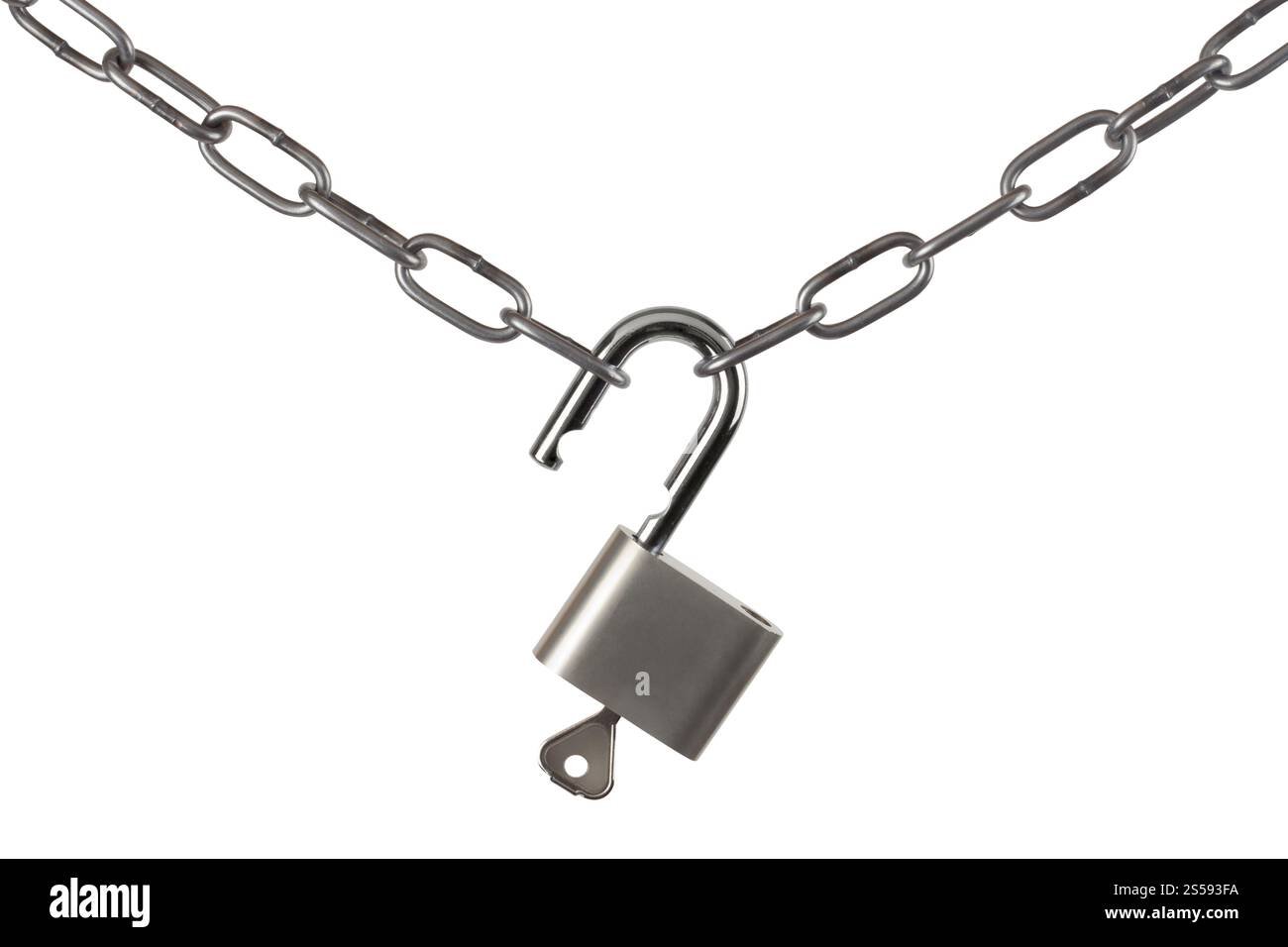 Lock and chain isolated on white background. Lock and chain Stock Photo ...