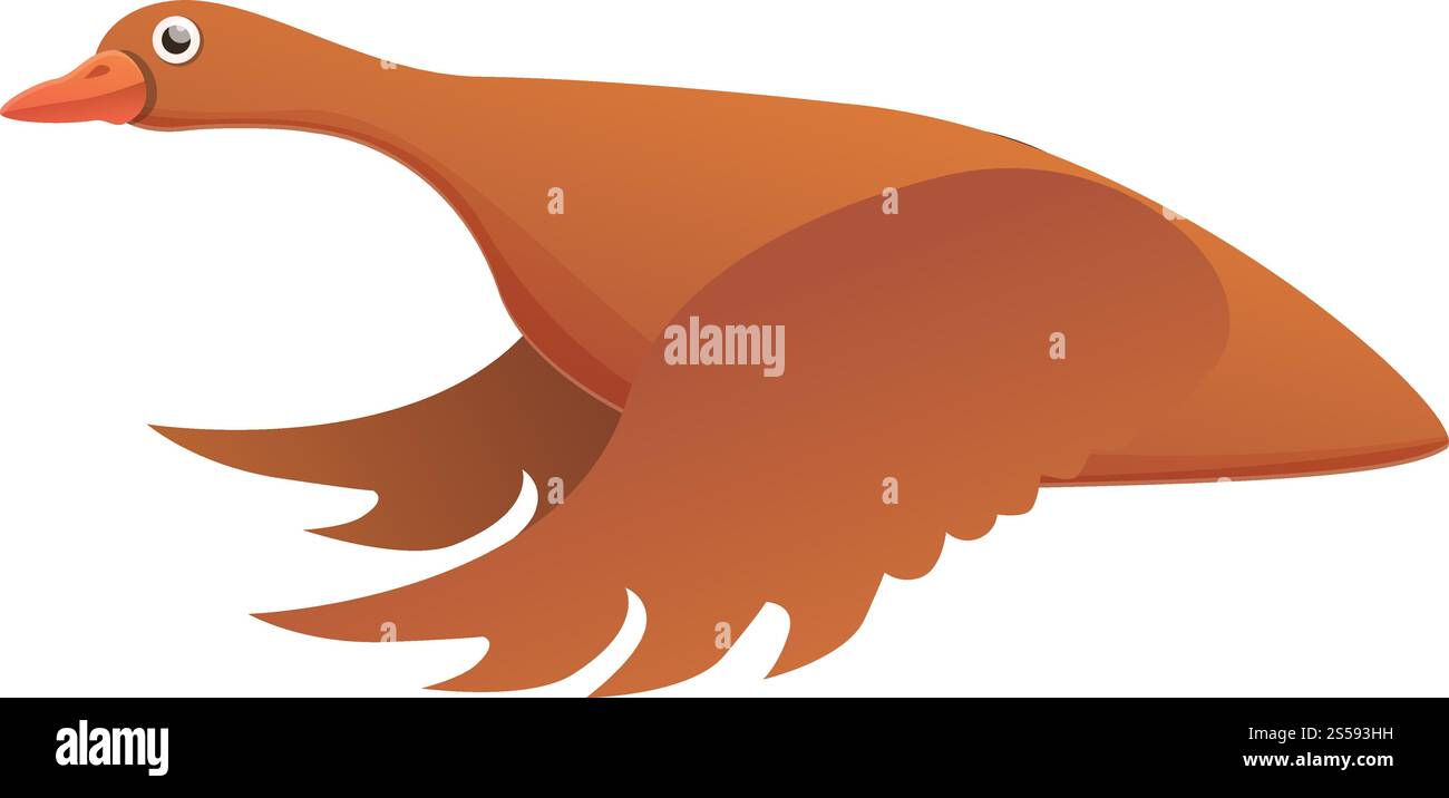 Flying goose icon. Cartoon of flying goose vector icon for web design ...