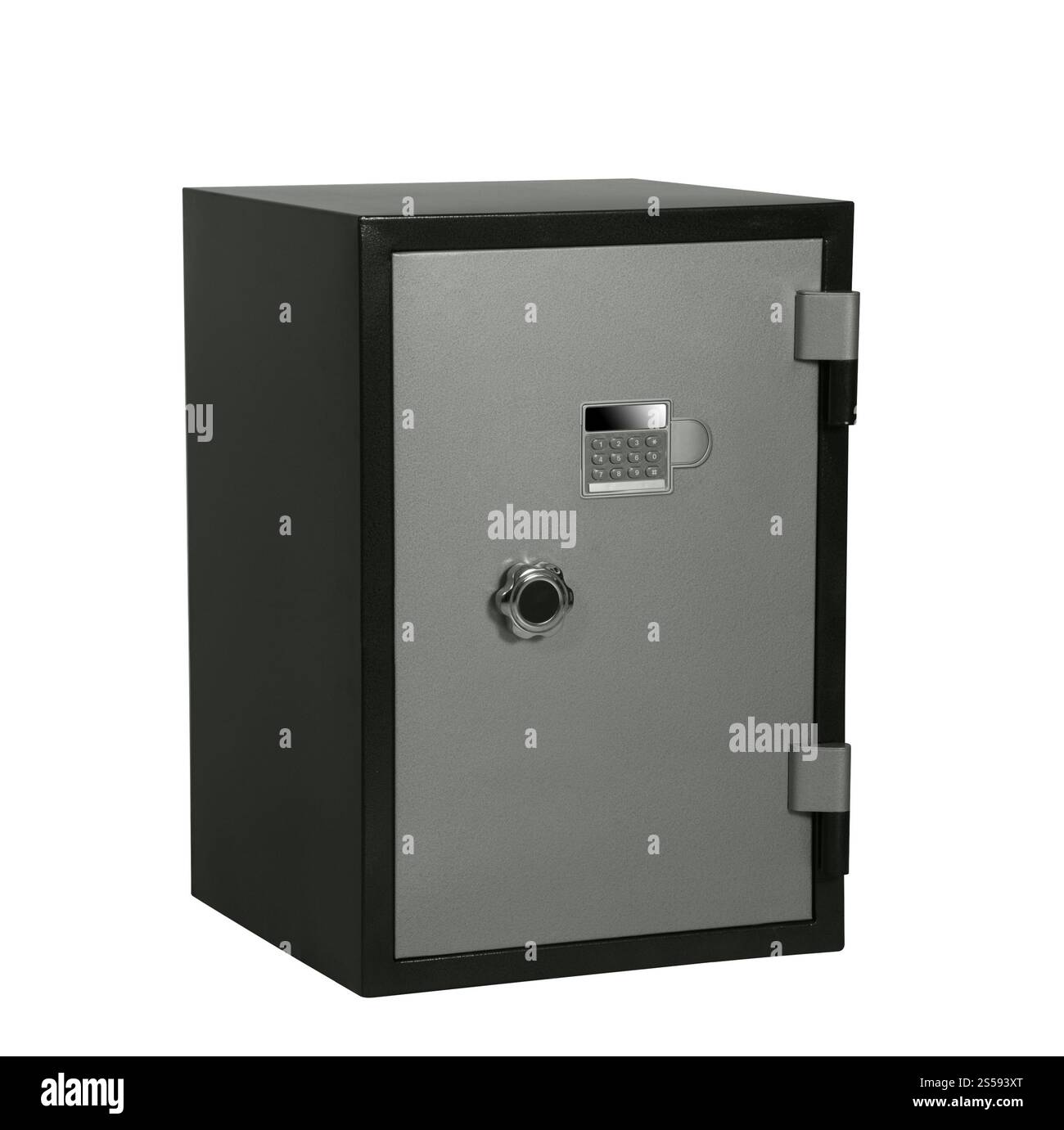 Compact secure safe isolated on white background. Compact secure safe ...