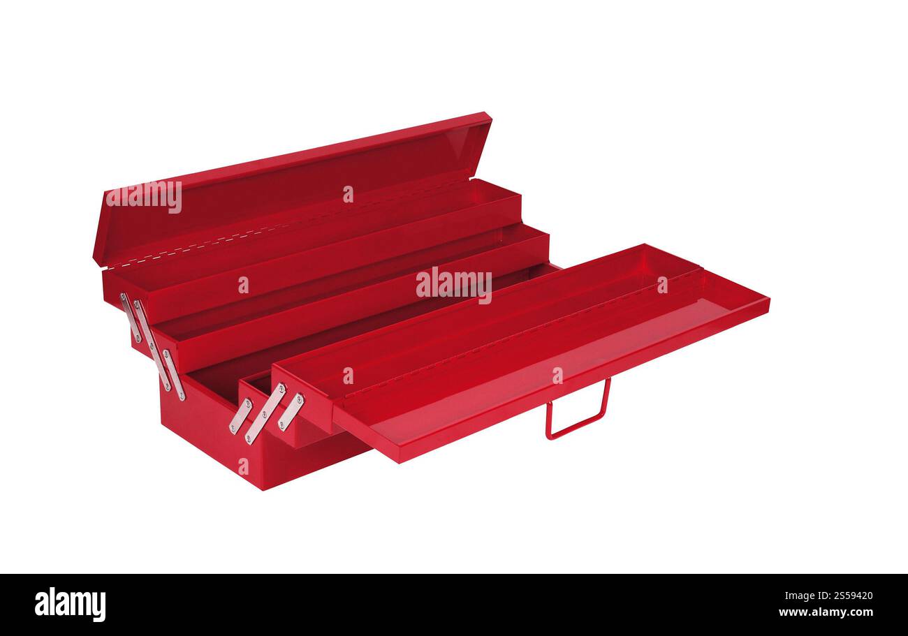red tool box isolated on white background. red tool box Stock Photo - Alamy