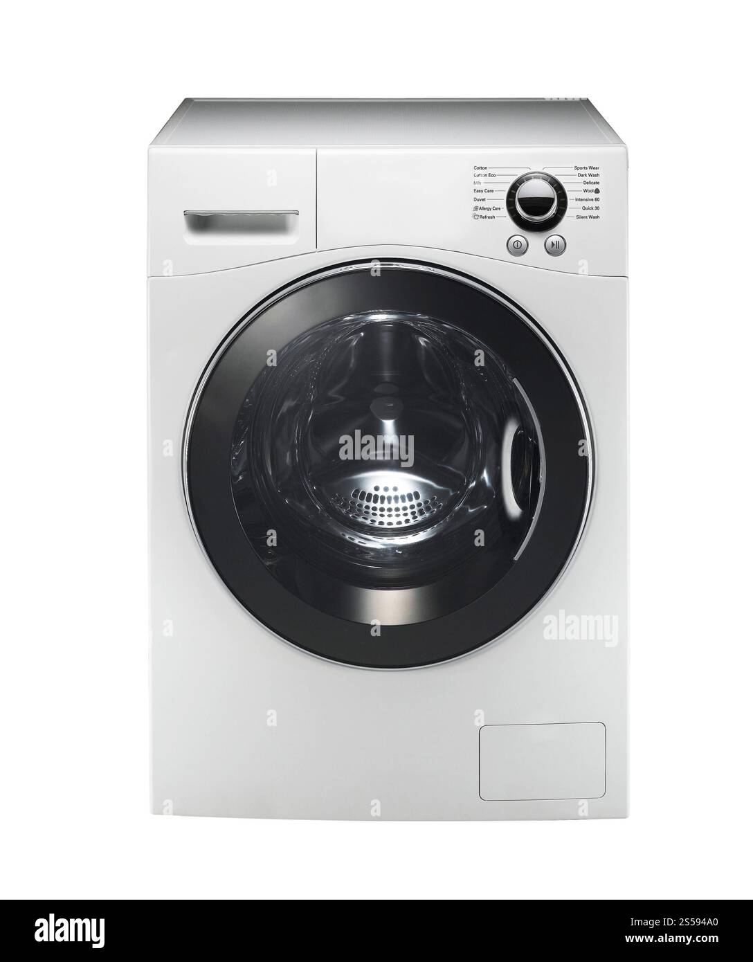 white washing machine isolated on white background. white washing ...