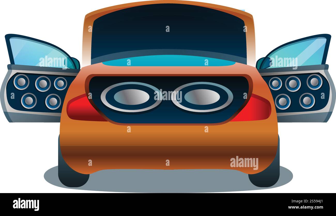 Car audio system icon. Cartoon of car audio system vector icon for web ...