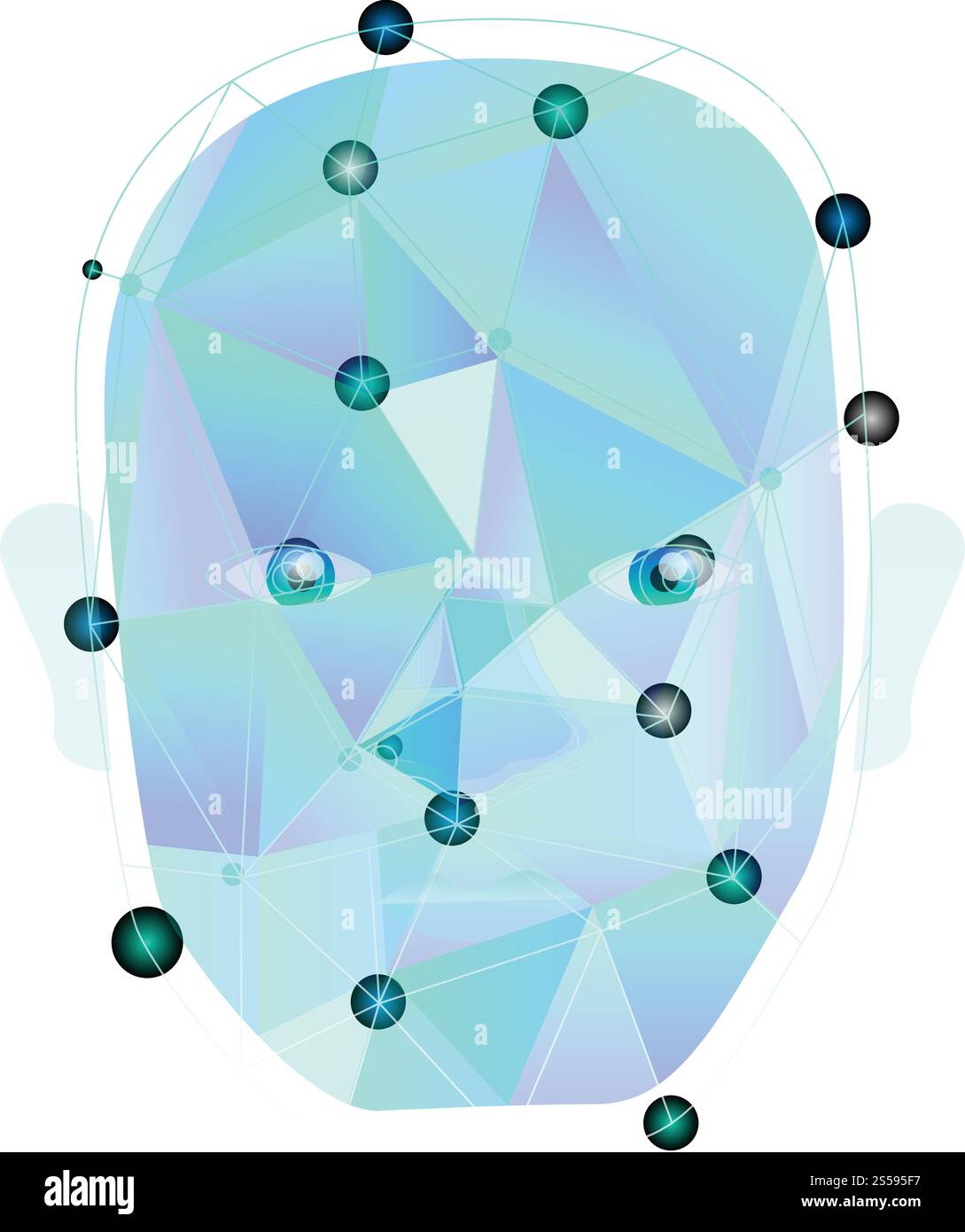 Face recognition icon. Cartoon of face recognition vector icon for web ...