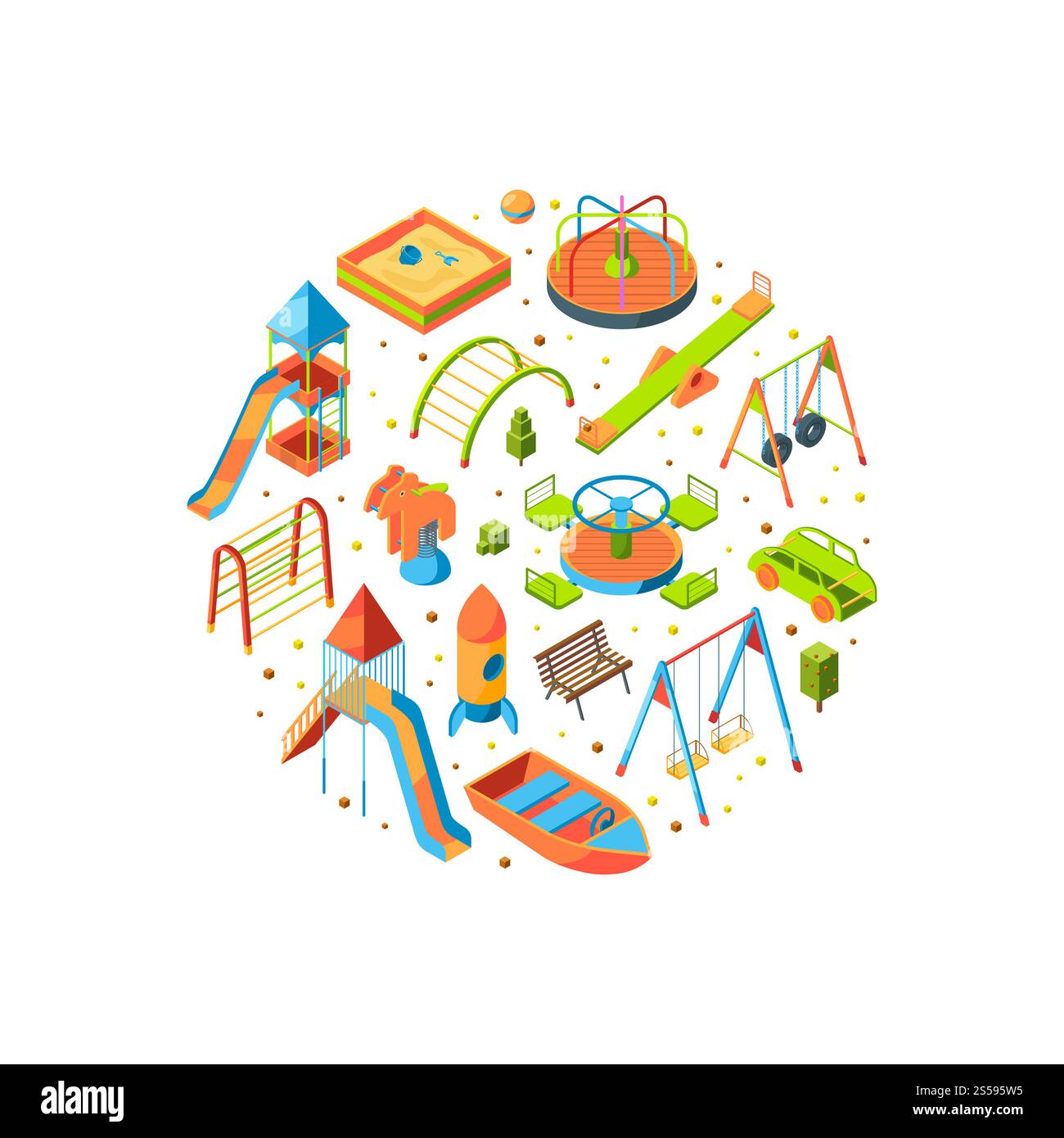 Playground in nature background Cut Out Stock Images & Pictures - Alamy