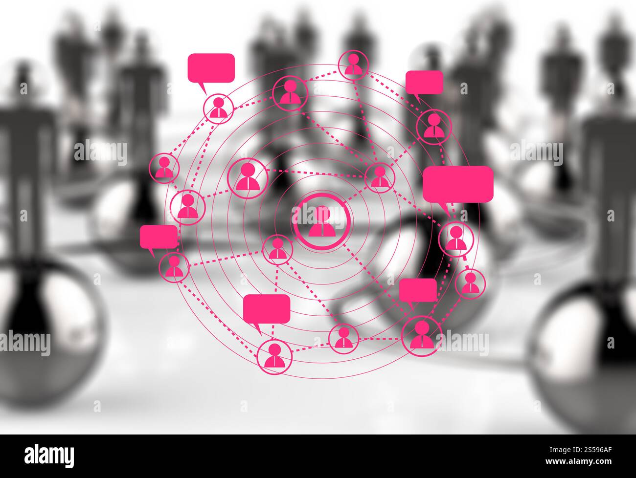 social network 3d as concept Stock Photo - Alamy